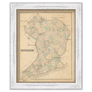 BENSALEM, Pennsylvania - 1876 Map - Etsy