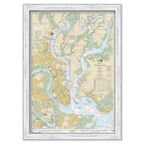 Charleston Harbor and Approaches Map South Carolina Chart - Etsy Charleston Harbor and Approaches Map South Carolina Chart - Etsy