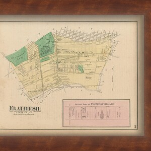 Map of Flatbush Section of Brooklyn 1873 - Etsy