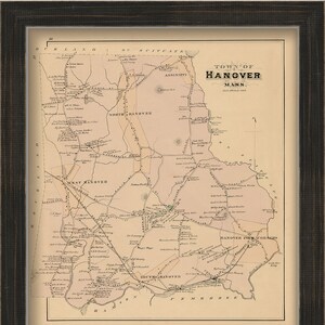 HANOVER, Massachusetts 1879 Map - Replica or Genuine ORIGINAL - Etsy