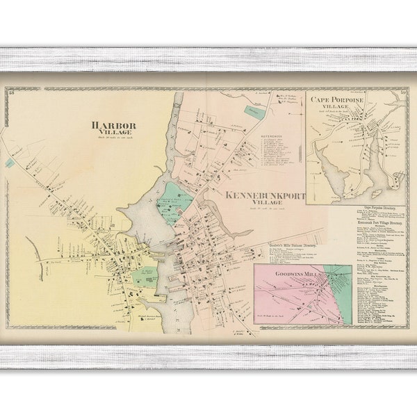 Kennebunkport Map - Etsy