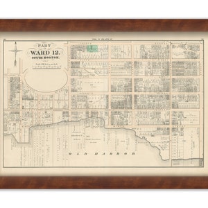 Map of Part of South Boston - 1874 Ward 12 Plate F - 0087 - Etsy