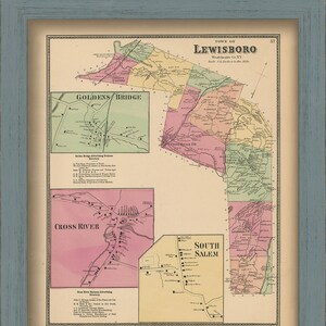 Town of LEWISBORO, New York 1868 Map - Etsy