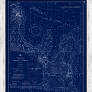 EDGARTOWN Harbor, MARTHA'S VINEYARD, Massachusetts 1961 Nautical Chart ...