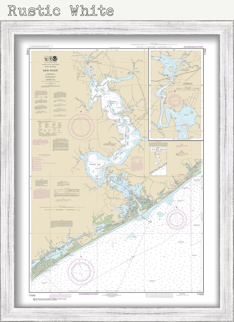 NEW RIVER North Carolina 2017 Nautical Chart - Etsy