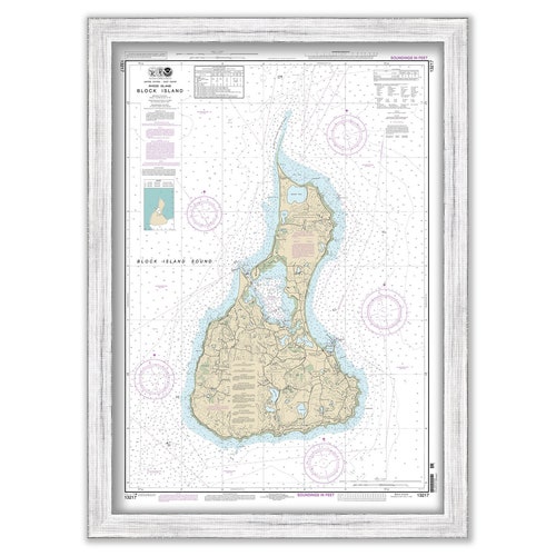 2013 Nautical Map of Block Island Rhode Island - Etsy