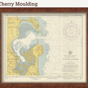 SCITUATE HARBOR, Massachusetts - Nautical Chart 1954 - Etsy