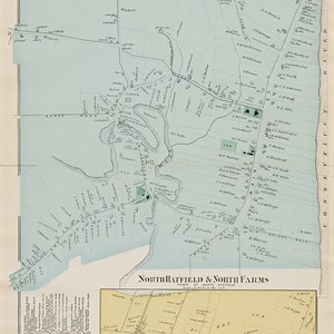 Village of HATFIELD, Massachusetts 1873 Map - Etsy