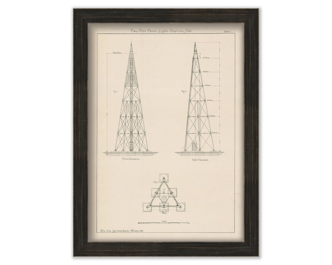 NEW PORT PENN Light/aka Liston Rear Range Lighthouse, Delaware ...