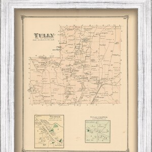 TULLY, New York - 1874 Map - Etsy