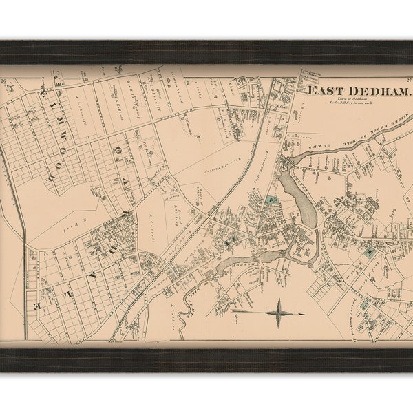 Old Dedham Map - Etsy