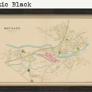 MAYNARD, Massachusetts 1889 Map - Replica or Genuine ORIGINAL - Etsy
