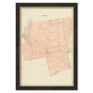 LENOX, Massachusetts 1904 Map - Replica or Genuine ORIGINAL - Etsy