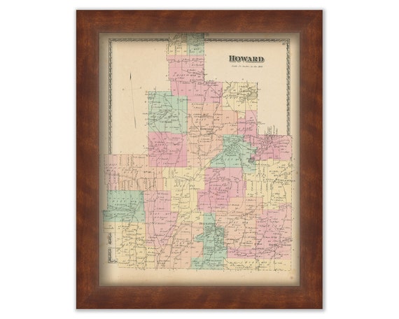 HOWARD New York 1873 Map Replica or Genuine ORIGINAL | Etsy