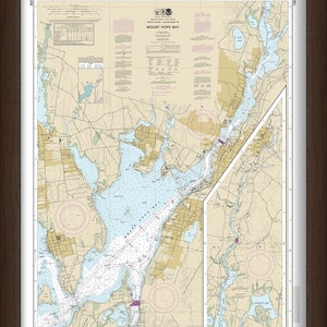 MOUNT HOPE BAY, Rhode Island - Nautical Chart Published in 2013 - Etsy