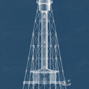 ALLIGATOR REEF LIGHT, Florida - Blueprint Drawing and Plan of the ...