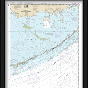 PLANTATION KEY to MARATHON, Florida - 2014 Nautical Chart - Etsy
