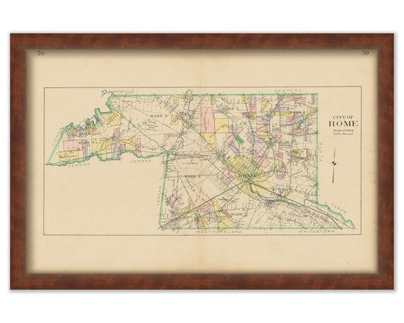 ROME New York 1907 Map - Etsy