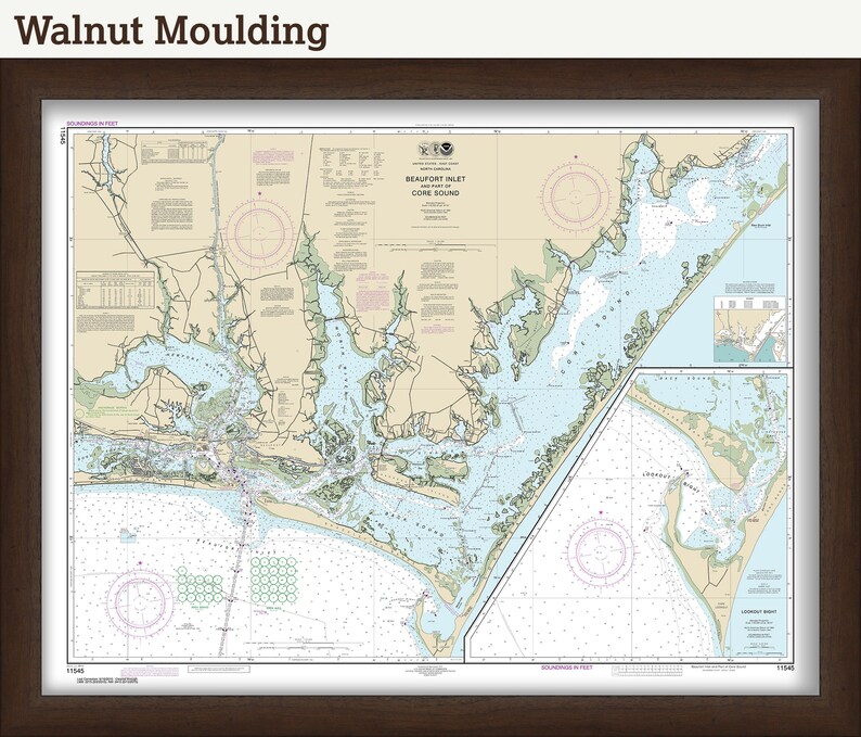 BEAUFORT INLET North Carolina 2015 Nautical Chart | Etsy
