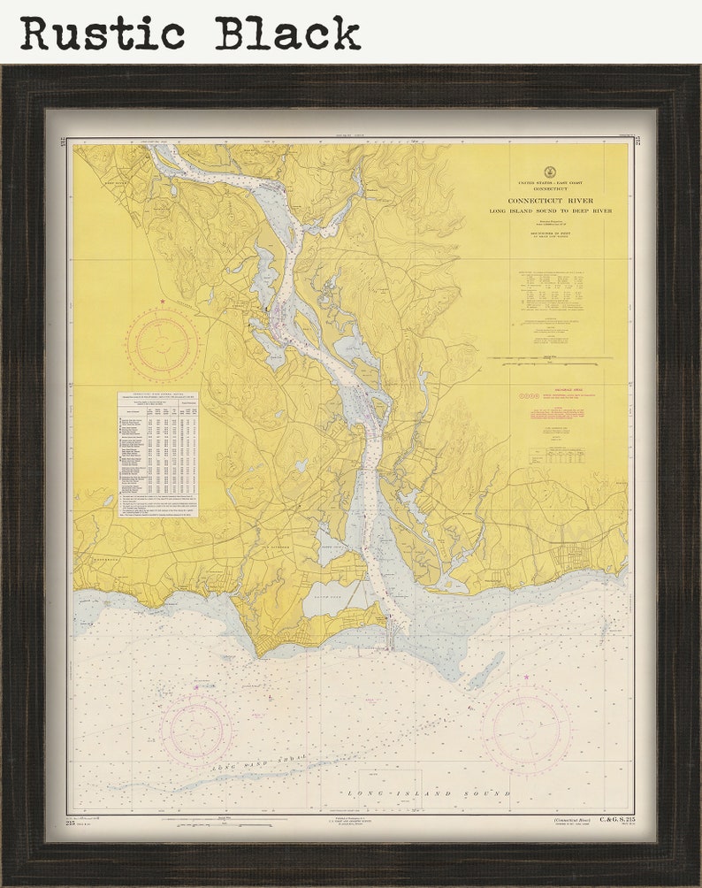 CONNECTICUT RIVER 1957 Nautical Chart - Etsy