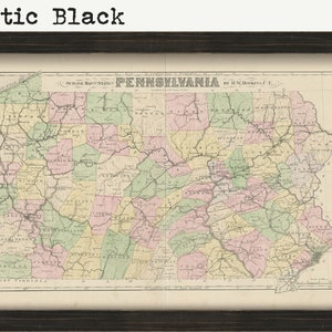 STATE of PENNSYLVANIA 1876 Map - Replica or Genuine ORIGINAL - Etsy