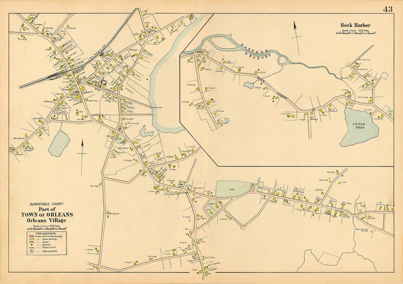 ORLEANS Village, Massachusetts 1910 - Etsy