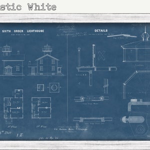 EDIZ HOOK LIGHTHOUSE, Port Angeles, Washington - Blueprint Drawing and ...