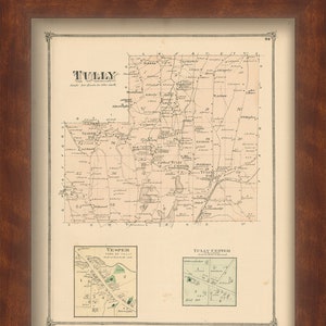TULLY, New York - 1874 Map - Etsy