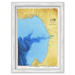 MONTEREY BAY, California - Nautical Chart - Enhanced Bathymetric Data ...