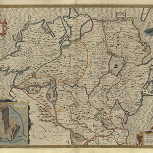 The PROVINCE of ULSTER, Ireland - Map Published in 1612 by John Speed ...