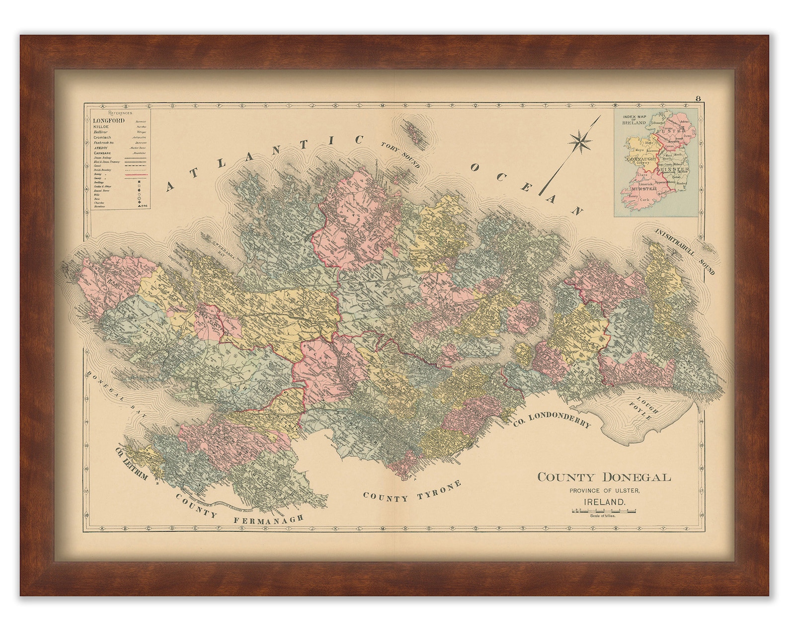 COUNTY DONEGAL, Ireland 1901 Map - Replica or GENUINE Original - Etsy
