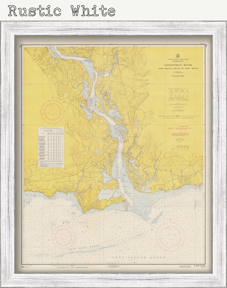 CONNECTICUT RIVER 1957 Nautical Chart - Etsy