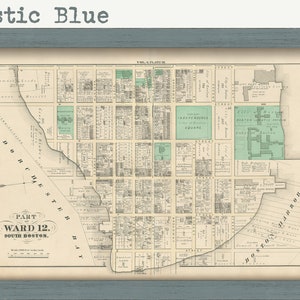 Map of Part of South Boston - 1874 Ward 12 Plate H - 0089 - Etsy