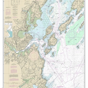 PORTLAND HARBOR, Maine - Nautical Chart 2019 - Etsy