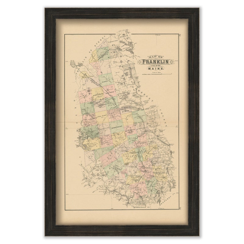 Maine Countys Map - Etsy