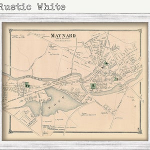 MAYNARD Village, Massachusetts 1875 Map - Etsy
