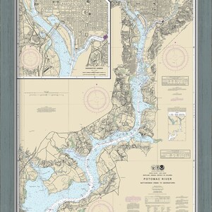 WASHINGTON DC and Potomac River 2015 Nautical Chart - Etsy