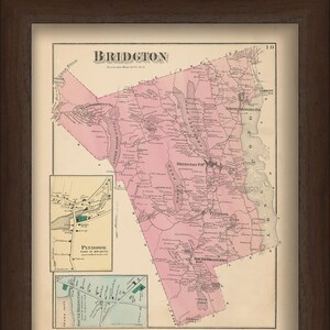 BRIDGTON, Maine 1871 Map, Replica or Genuine ORIGINAL - Etsy