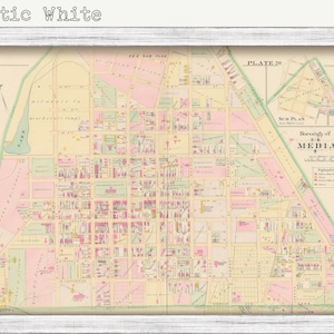 MEDIA, Pennsylvania - 1892 Map - Etsy