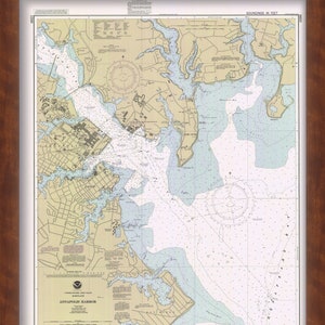 ANNAPOLIS HARBOR, Maryland - Nautical Chart 1990 - Etsy
