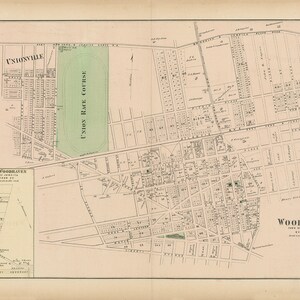 Woodhaven, New York 1873 Map, Replica and GENUINE ORIGINAL - Etsy