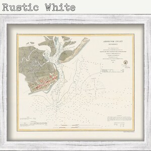 ABSECOM INLET, New Jersey 1864 Nautical Chart - Etsy