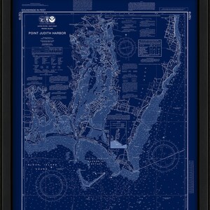POINT JUDITH HARBOR, Rhode Island - Nautical Chart Blueprint Published ...
