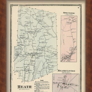 Town of HEATH Massachusetts 1871 Map - Etsy.de