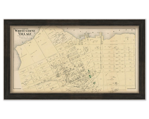 Whitestone Village Flushing New York 1873 Map Replica and - Etsy