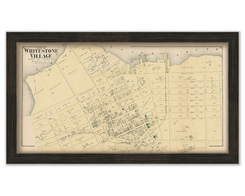 Whitestone Village Flushing New York 1873 Map Replica and - Etsy
