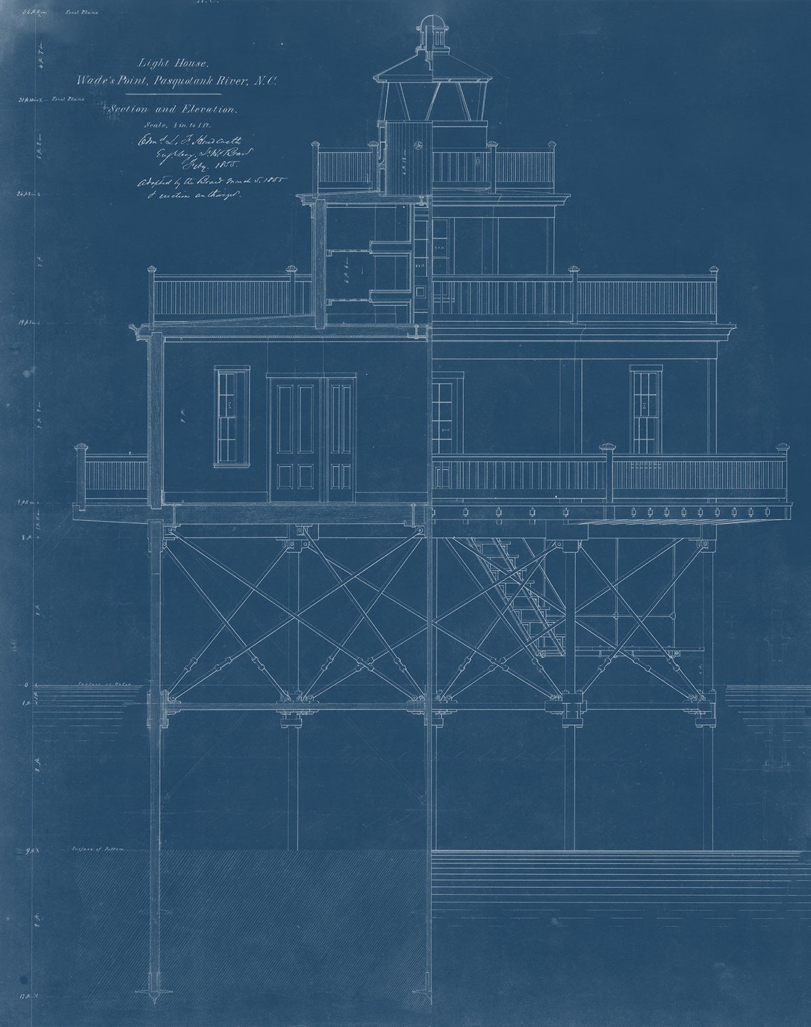 WADES POINT LIGHTHOUSE Pasquotank River North Carolina - Etsy