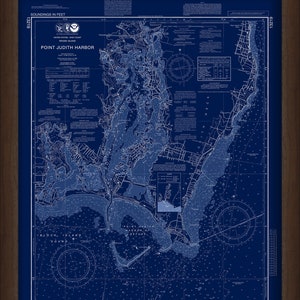 POINT JUDITH HARBOR, Rhode Island - Nautical Chart Blueprint Published ...