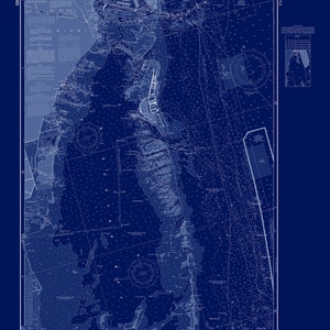 MIAMI, Florida - 2017 Nautical Chart Blueprint - Etsy