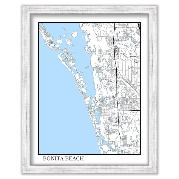 Map of Bonita Springs Florida - Etsy
